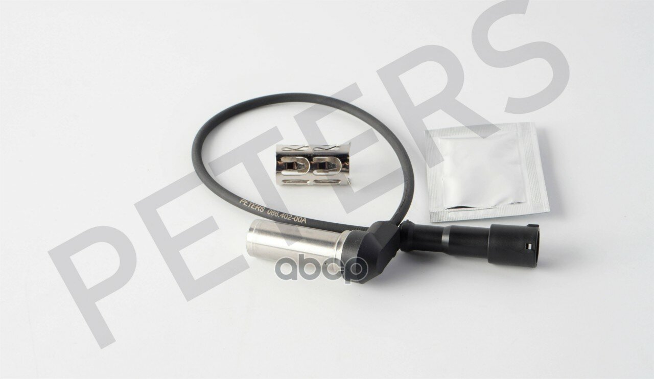 Датчик ABS! L400мм d20.6мм угловой + втулка, смазка MB, BPW, RVI Premium PETERS арт. 08640200A