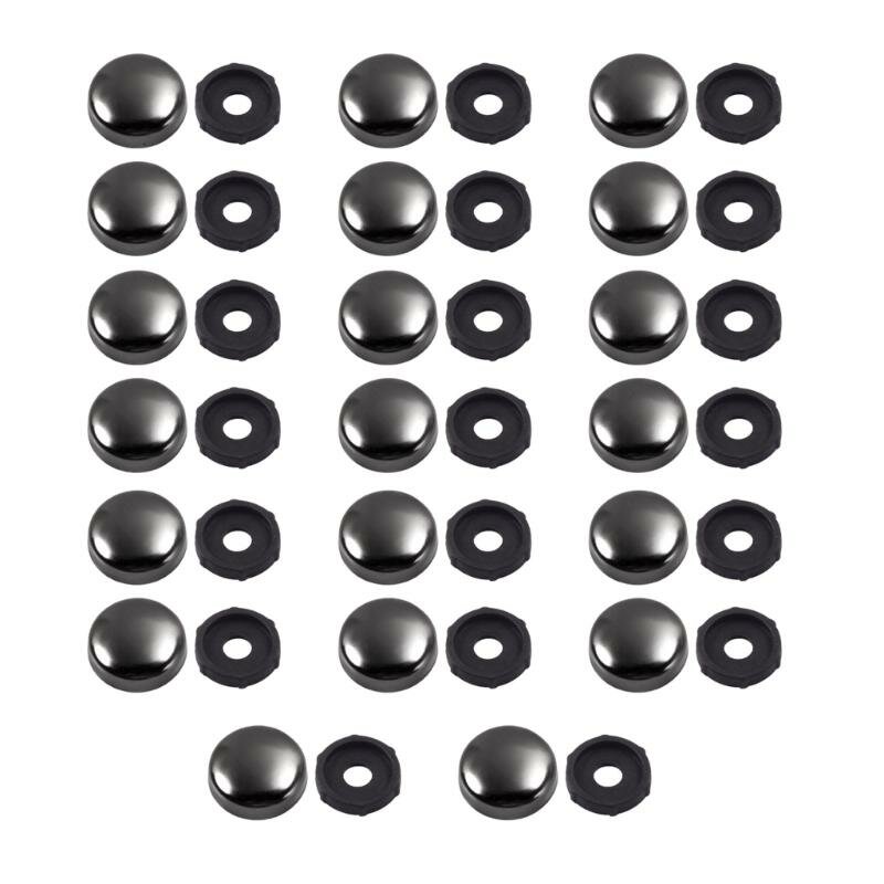 Декоративные винты с зеркальной отделкой, 20 шт, Черный