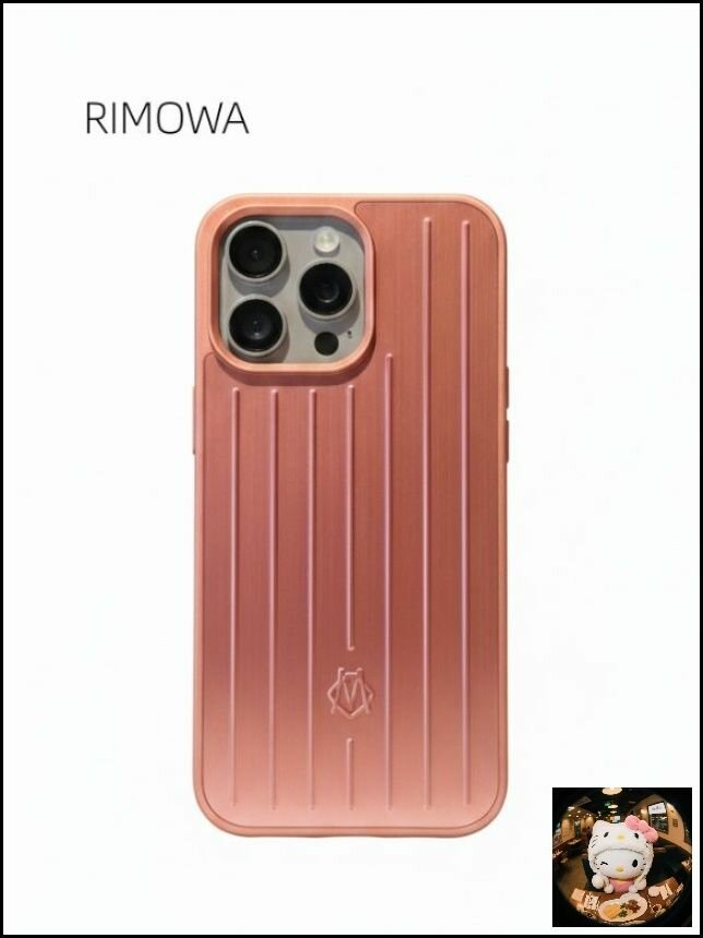 Чехол для iPhone 15 Pro Max RIMOWA, алюминиевый, с дизайном чемодана, противоударный