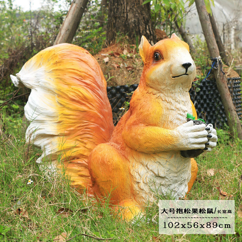 Наружный искусственный орнамент белки из смолы для сада и двора, маленькая скульптура животного, декор для сада и ландшафта, маленький элемент