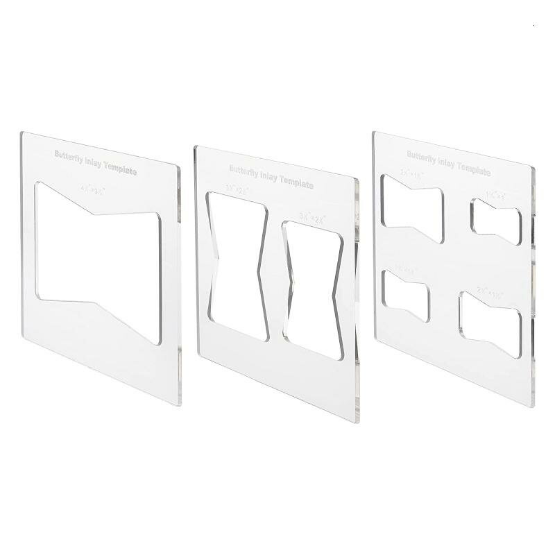 Шаблоны для врезки деревянных бабочек, 3 шт.