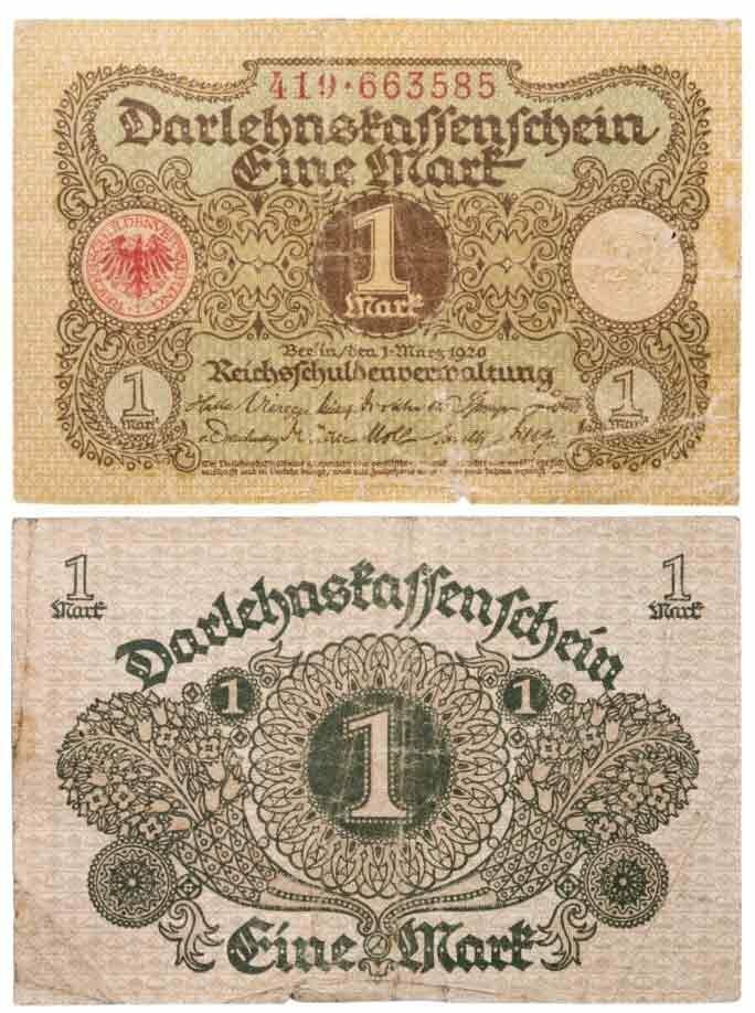 Германия Веймарская республика 1 марка 1920