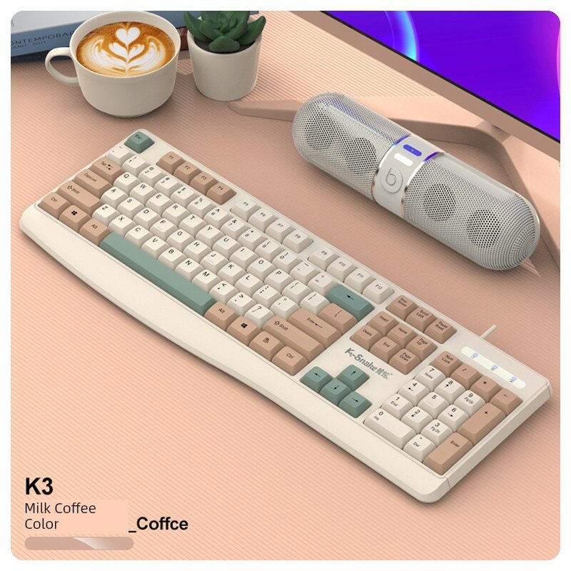 Viper K3 USB-клавиатура для офиса и бизнеса - кремовый эргономичный настольный клавиатура