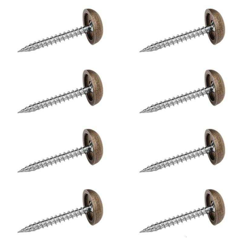 Декоративные латунные винты для зеркал и мебели, 8 шт, 13 мм бронза