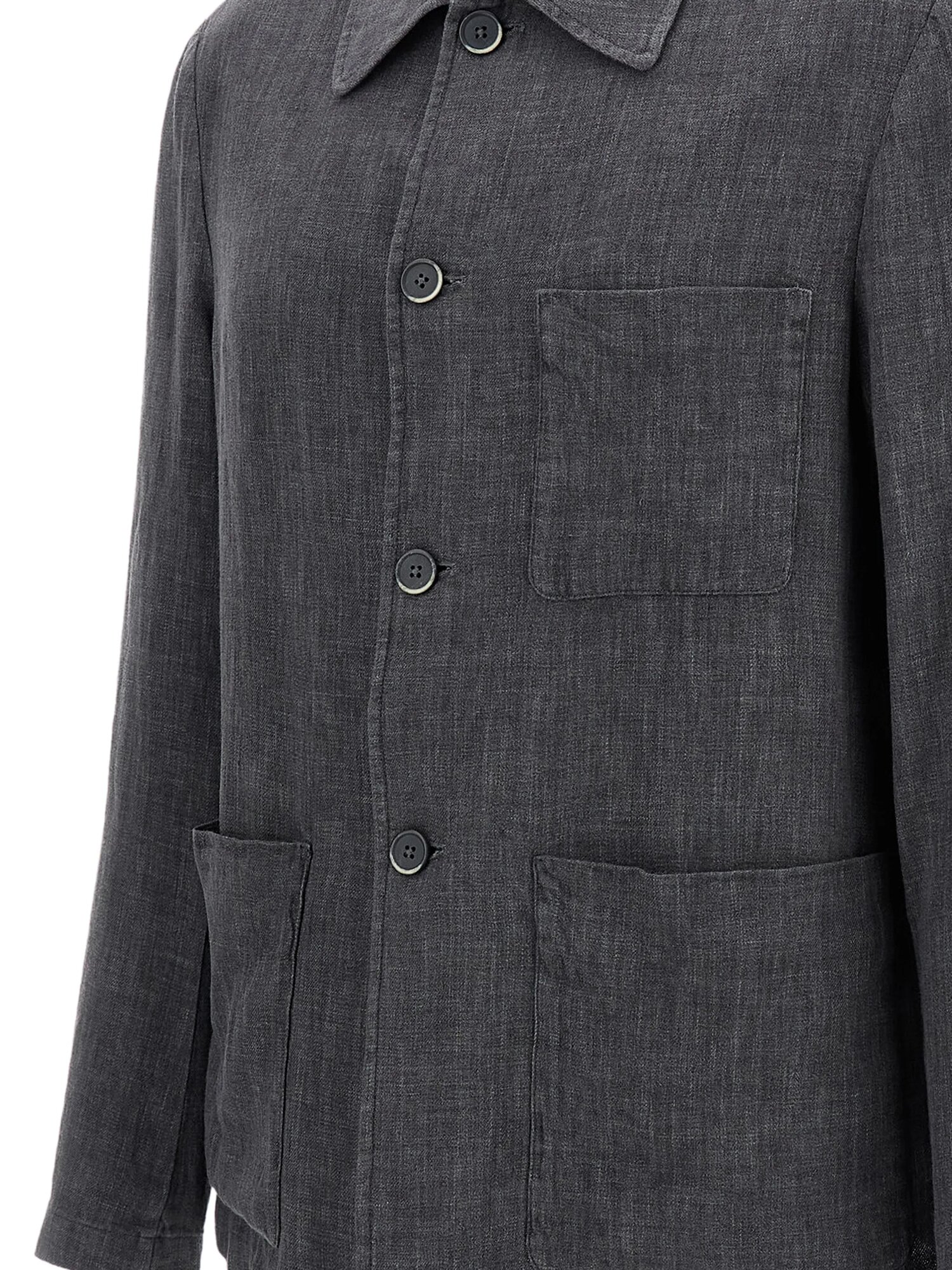 Рубашка Barena Button patch-pocket overshirt, размер 48, grey — фото 1