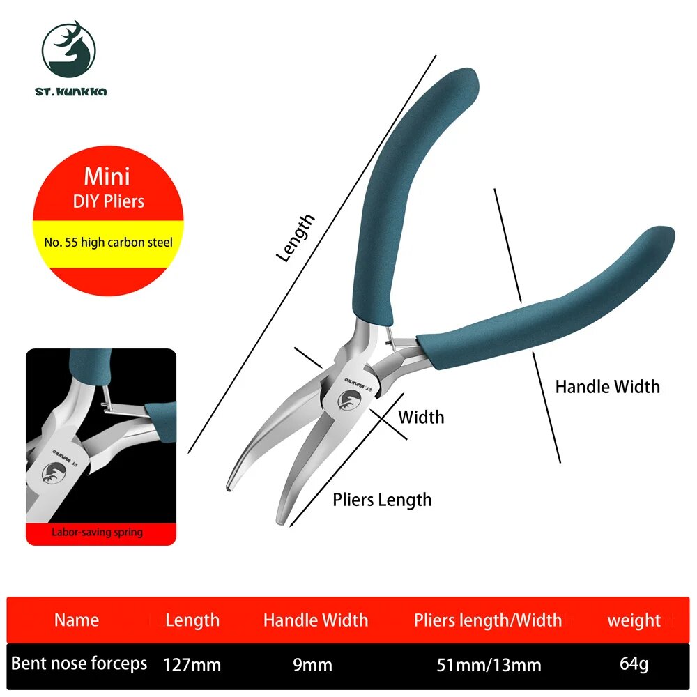 Диагональные круглые плоскогубцы для резки проволоки Bent Nose