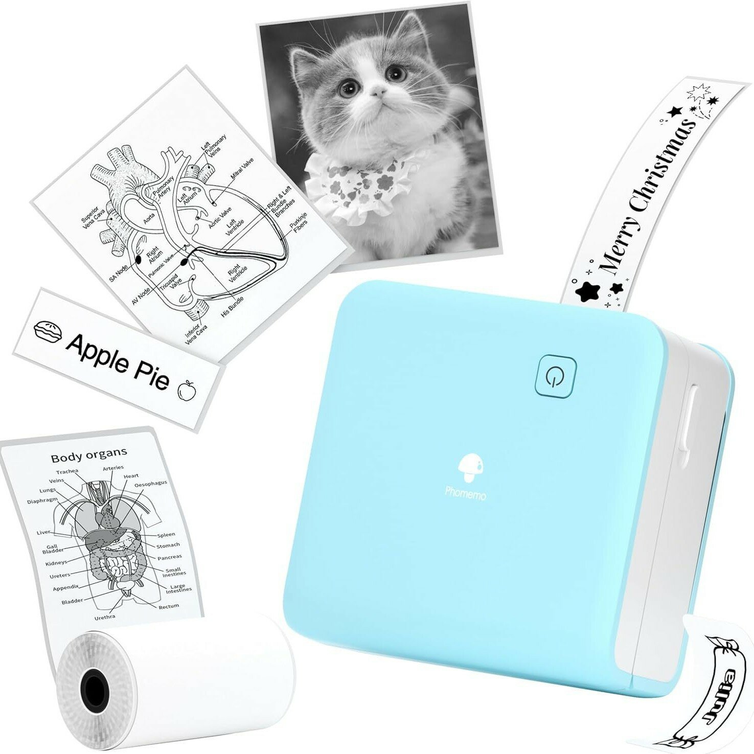 Phomemo M02S Мини-принтер для термопечати, кросс-бордерный, для дома и студентов, принтер для исправления ошибок