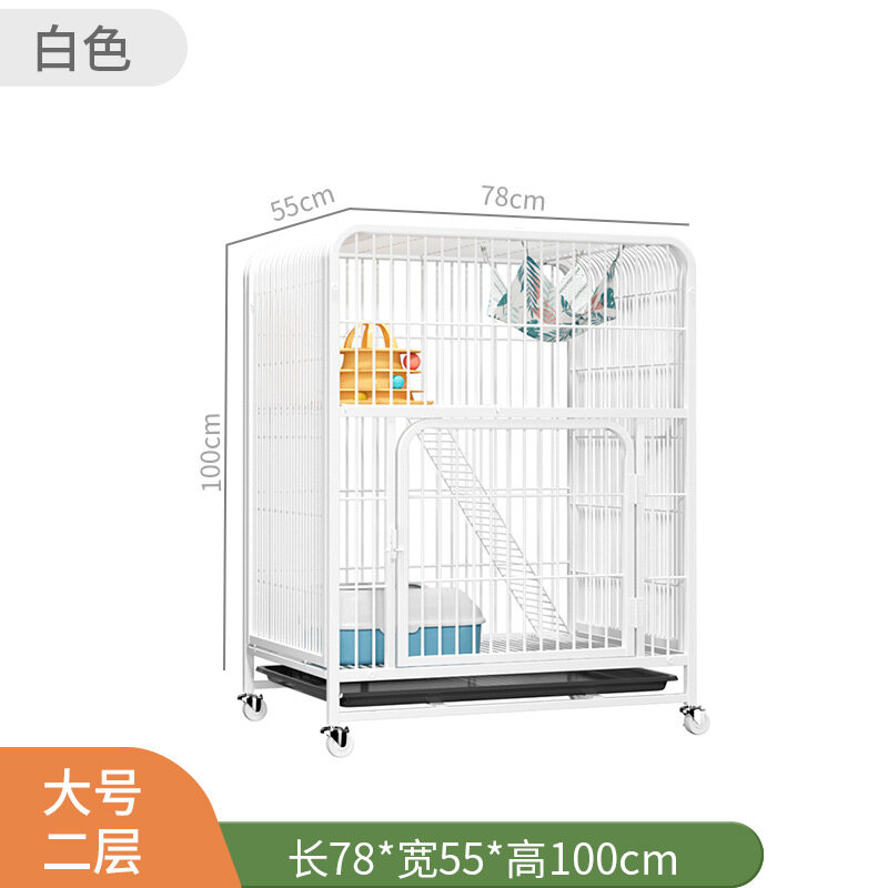 Клетка для кошек Villa, очень большая, свободное пространство, домашняя клетка для кошек, двухъярусная с туалетом, домик для кошек