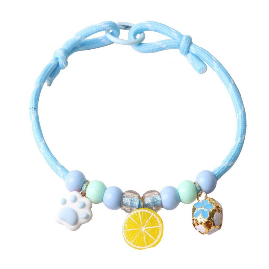 Модный Ошейник Для Домашних Животных Регулируемый Мультяшный Ошейник из Бисера Ожерелье для Маленьких Собак Кошек Безопасность Комфорт Шарм Кулон Шейные Уборы