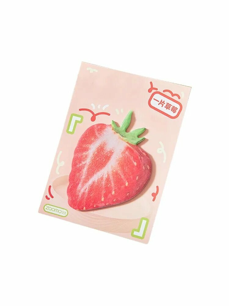 (1 блок на 30 листов) забавные стикеры с имитацией еды для записной книжки - клубника