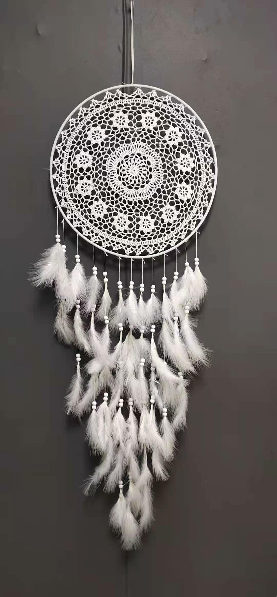 Подвеска Кофе Кружево Ловец снов Орнамент Скандинавский стиль Домашнее перьевое ремесленное украшение Креативный ветряной колокольчик Подвесное украшение