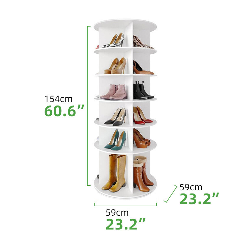 Кросс-бордерный передвижной вращающийся обувной стеллаж на 360 градусов, прочный стеллаж для обуви и сумок, многофункциональный шкаф для хранения