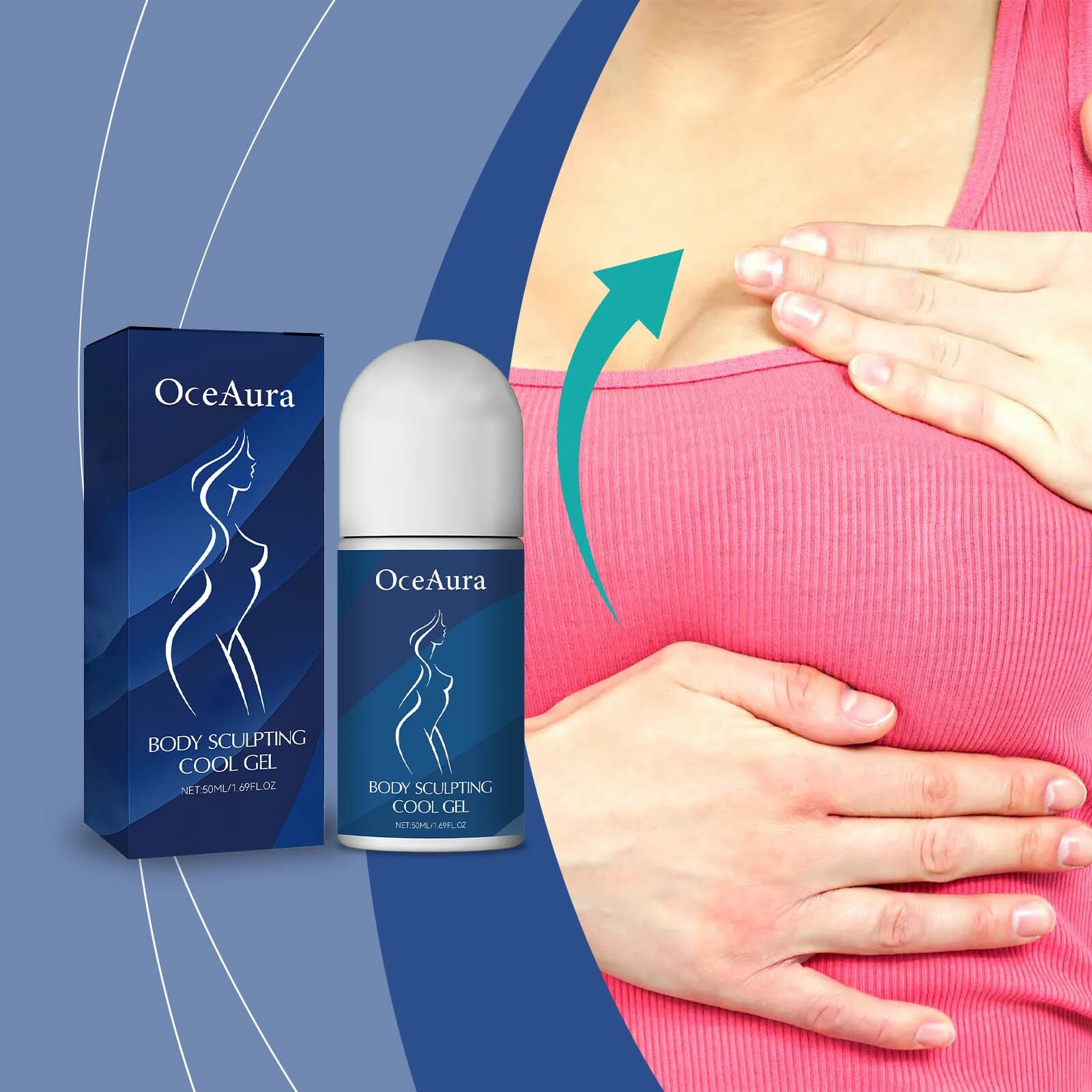 Охлаждающий гель для груди и талии, увлажняющий и питательный массаж кожи, подчеркивает изгибы тела и поддерживает форму