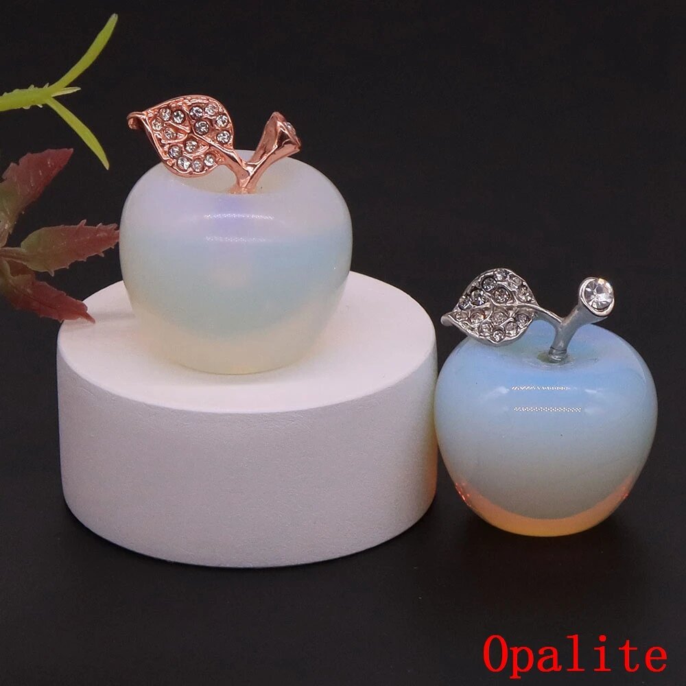 Статуэтка яблоко из натурального драгоценного камня, 48 цветов