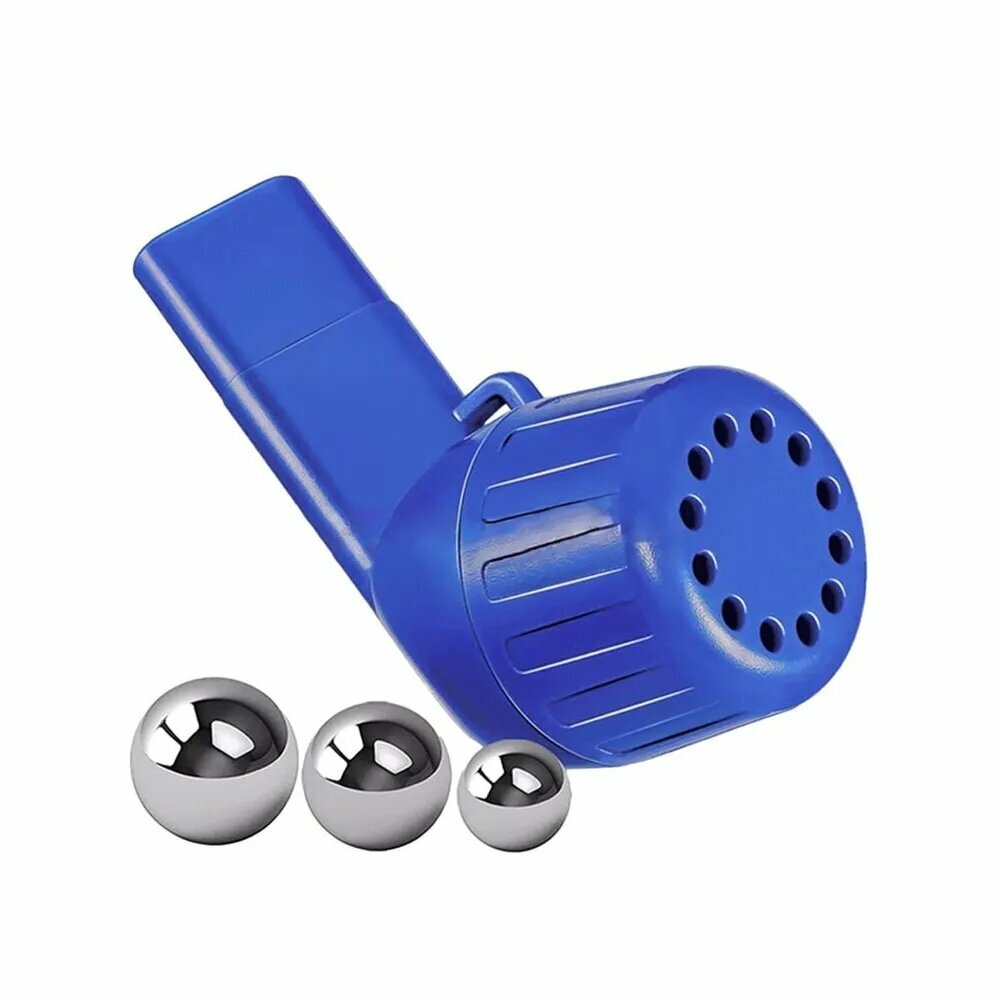 Тренажер для дыхания легких с тремя стальными шариками синего цвета