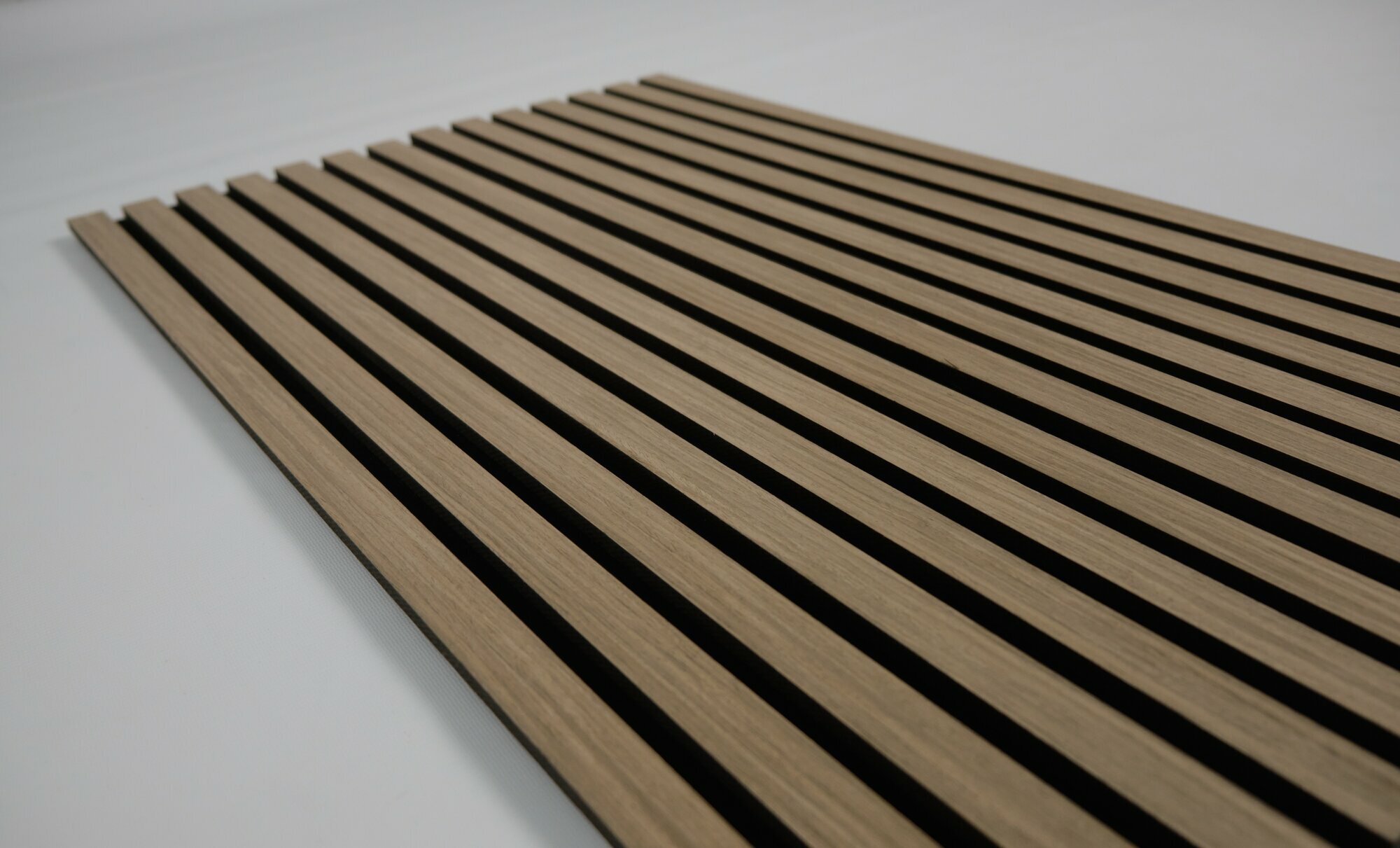 Акустические панели 2 шт. 2750х280х14мм черный войлок, МДФ, шпон дуб классик тёмный INDECO