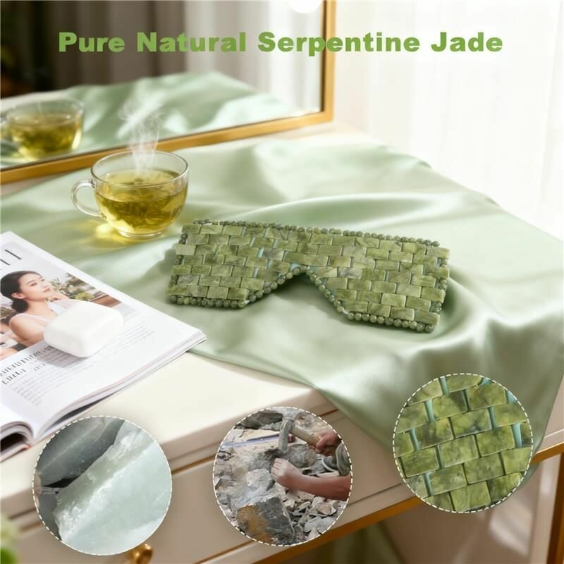 Нефритовая маска для глаз, охлаждающая маска для лица, снимает отечность, снимает морщины для женщин