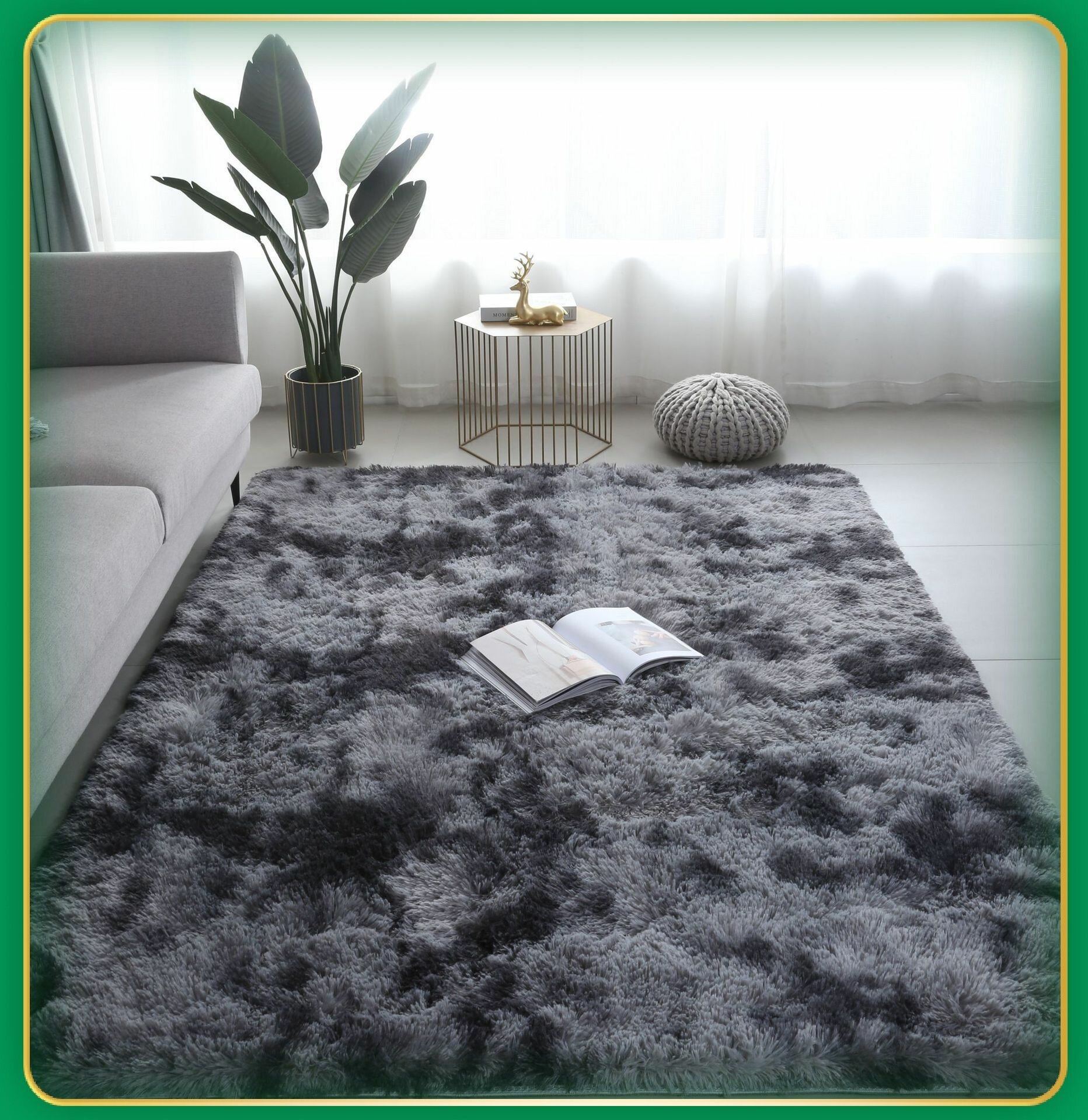 Ковер градиентный 2x1.5 м современный мягкий ковер для гостиной спальни прихожей ковровое покрытие напольный коврик