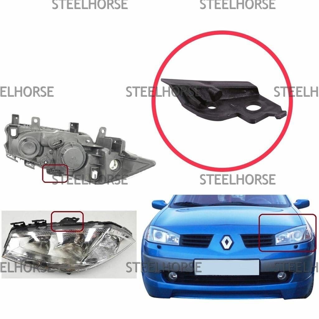 Кронштейн фары левой верх. Renault Megan 2 2003-2009