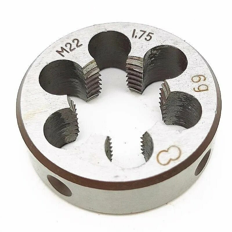 Плашка ручная, М22х1,75, Сталь инструментальная, 1 штука, FUDO