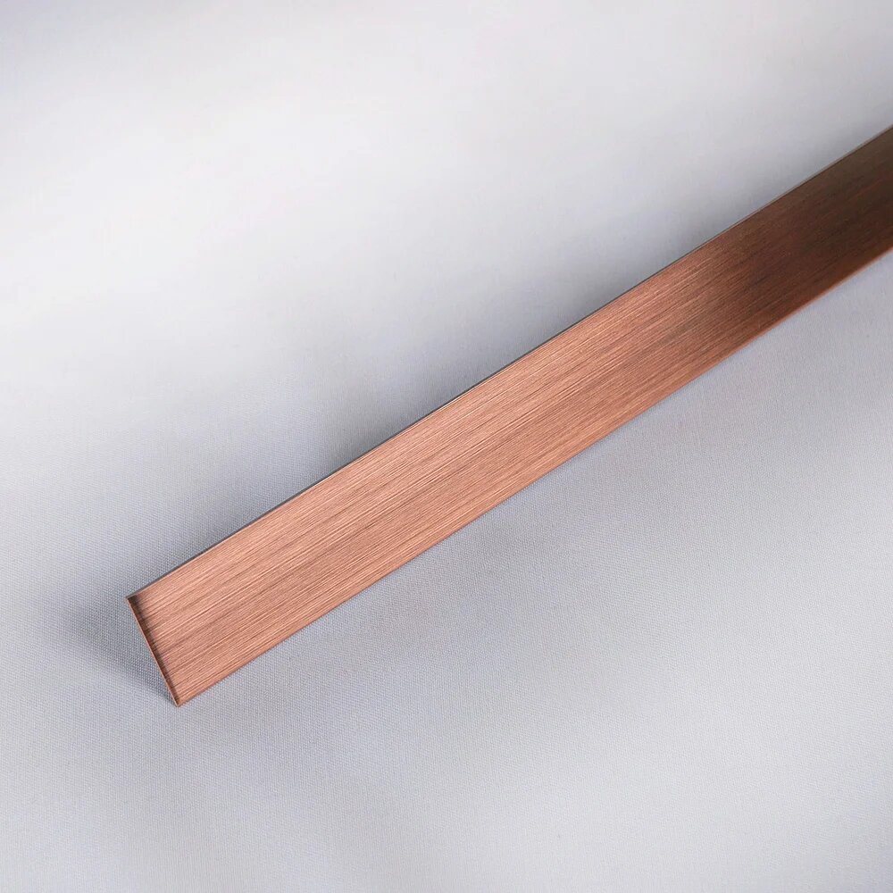 Декоративная полоса Forming P1 h=20 нержавеющая сталь AISI 304 0,8 мм Copper Red Hairline AFP длина 1500 3031