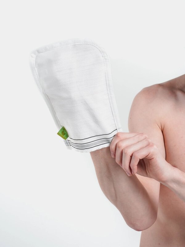 Мочалка-рукавичка "кесе", для пилинга и массажа