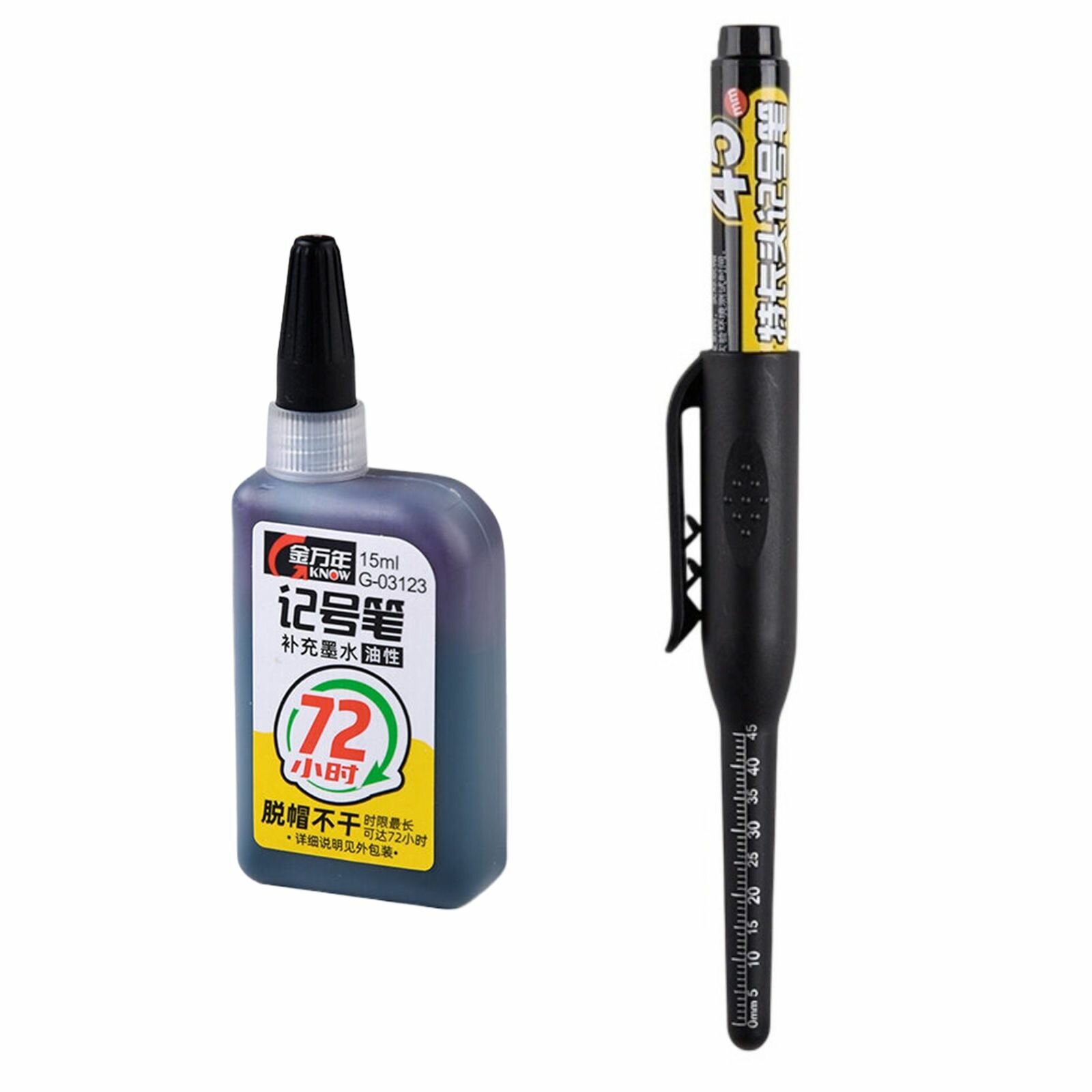 Маркер для глубоких отверстий 45 мм с длинным наконечником и шкалой