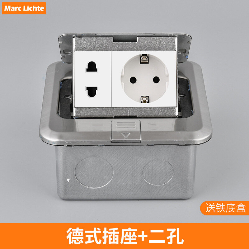 Европейский стандарт напольной розетки, немецкий стиль, 16А, выдвижная розетка, золотой цвет, российский, корейский, европейский стандарт, немецкий стандарт, электрическая розетка