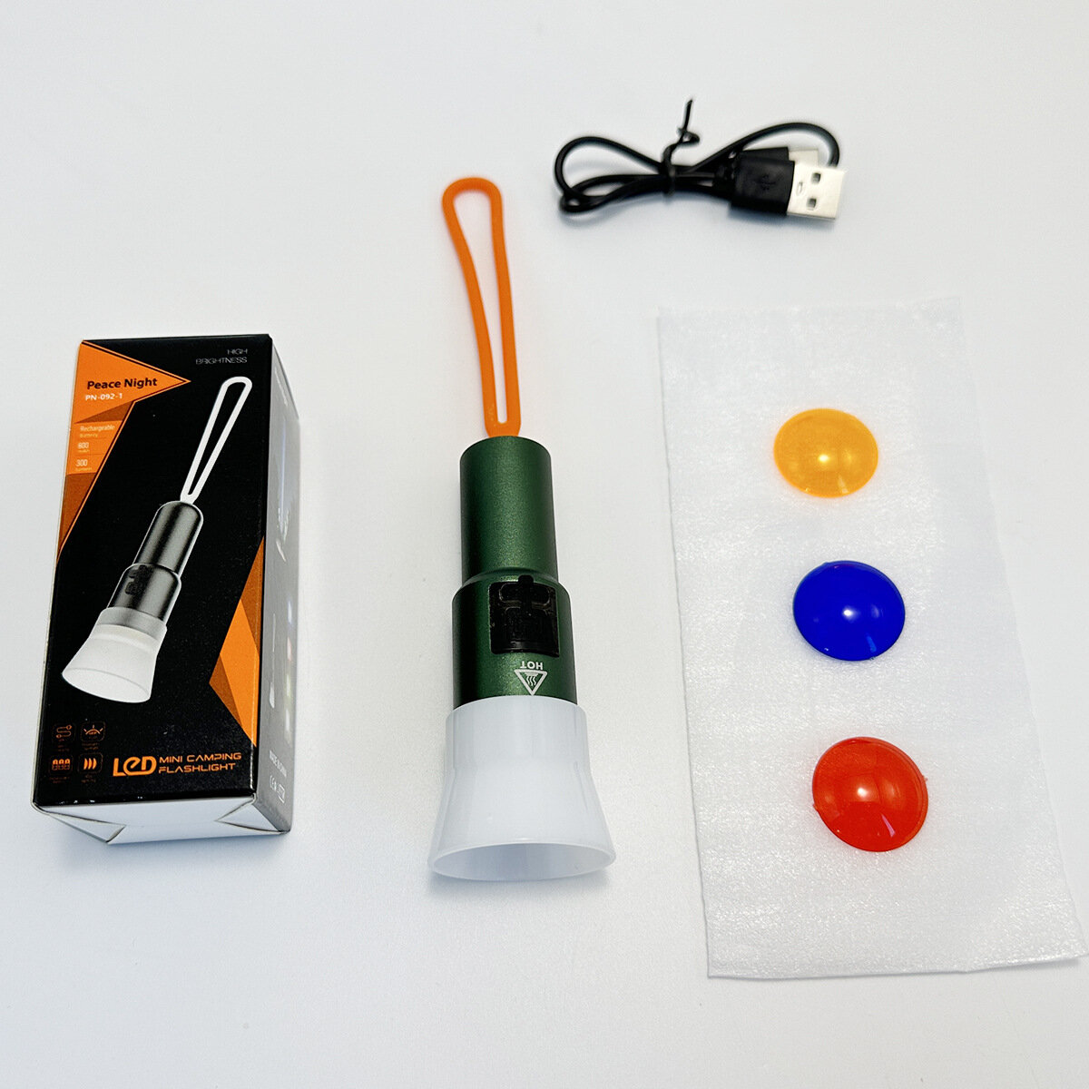 Фонарик многофункциональный белый лазерный кемпер открытый рабочий свет зум фонарик темно-зеленый