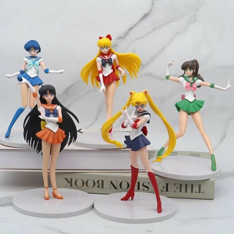 Набор фигурок Сейлор Мун / Sailor Moon 5шт (17см, пакет)