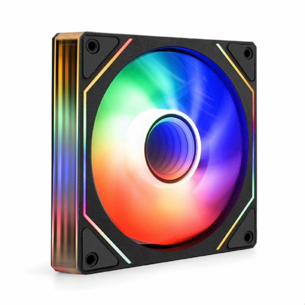 EXEGATE Вентиляторы EX299561RUS Вентилятор с подсветкой EX12025H3P4PPRM - PWM.ARGB 120x120x25, ARGB, Hydraulic bearing гидродинамический , 4pin + 3pin, 600 - 1800RPM, 26dBA