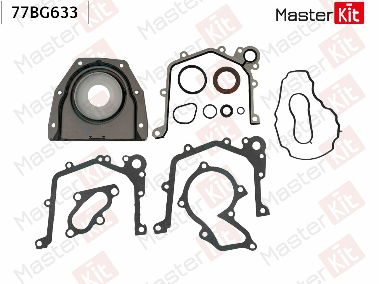 Комплект прокладок блок-картер двигателя Ford FOCUS, III, MUDAMUDD MasterKit 77BG633