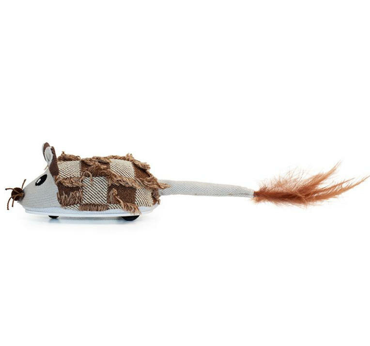 Электрический качающийся хвост мышь кошка игрушка перо забавная кошка палочка игрушка кофейного цвета