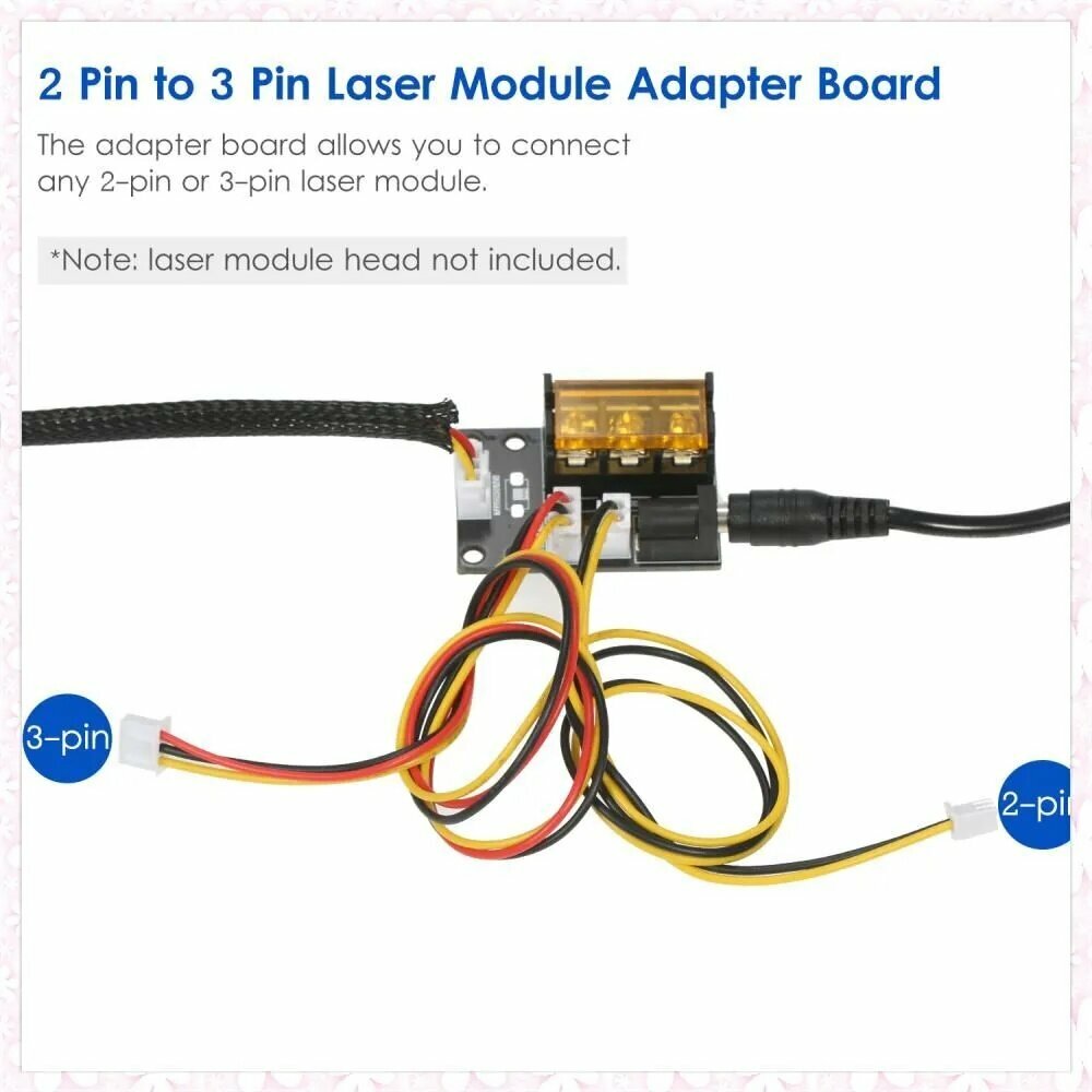 2 штифта до 3 -контактной лазерной адаптерной платы гравера