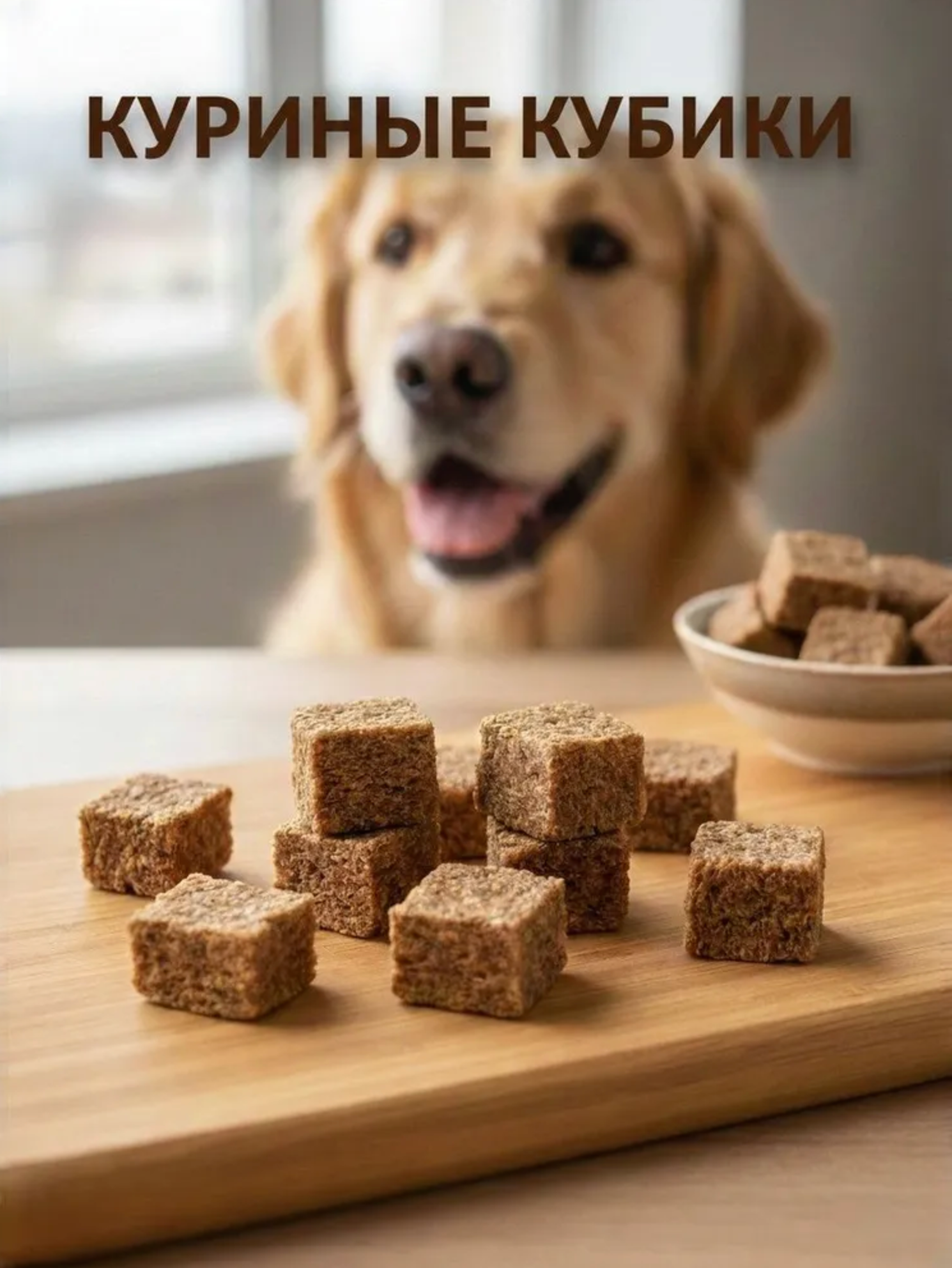 Куриные кубики сушёные, 100 гр, натуральное лакомство для собак и кошек, DOGROG