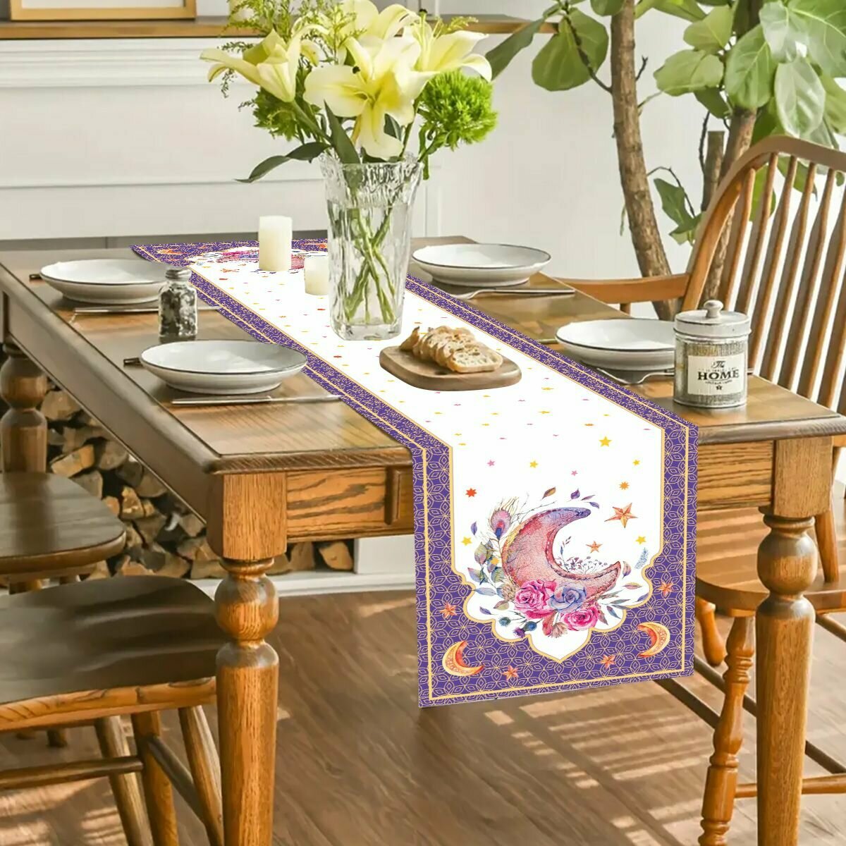 Ид Мубарак Рамадан Карим бегун по столу