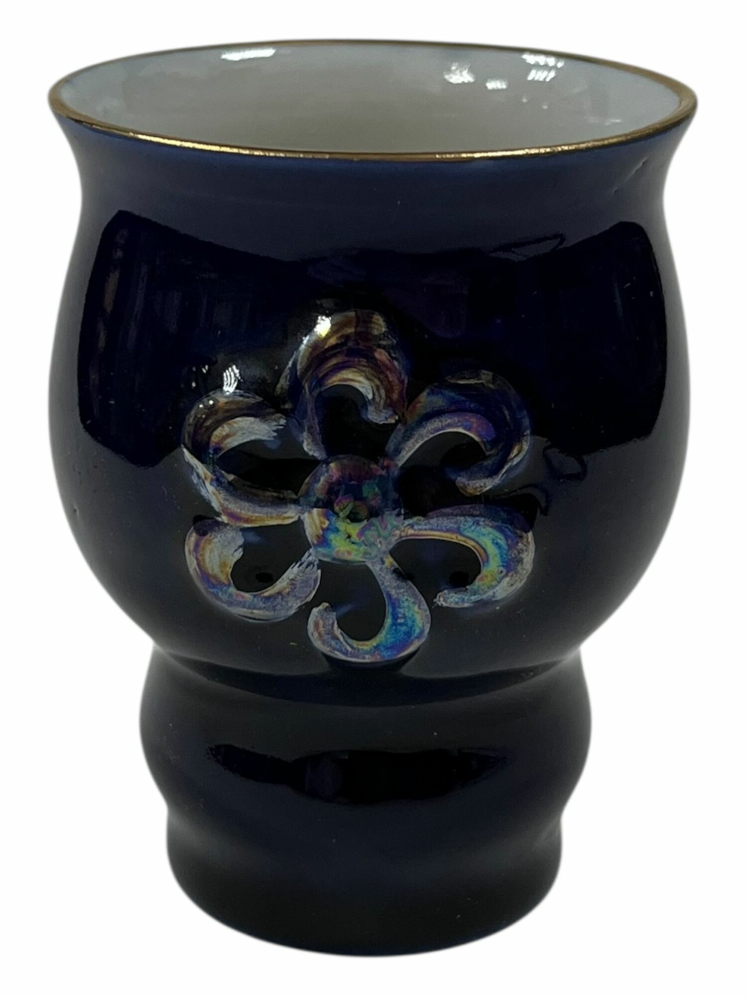 Советская ваза для маленьких цветов, фарфор кобальт, сделано в СССР.