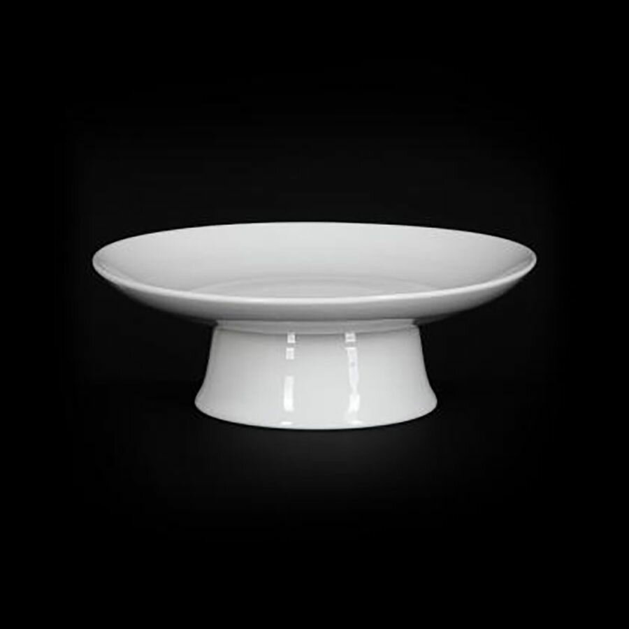 Блюдо сервировочное на ножке Chan Wave Classic, фарфор, 22,8 см