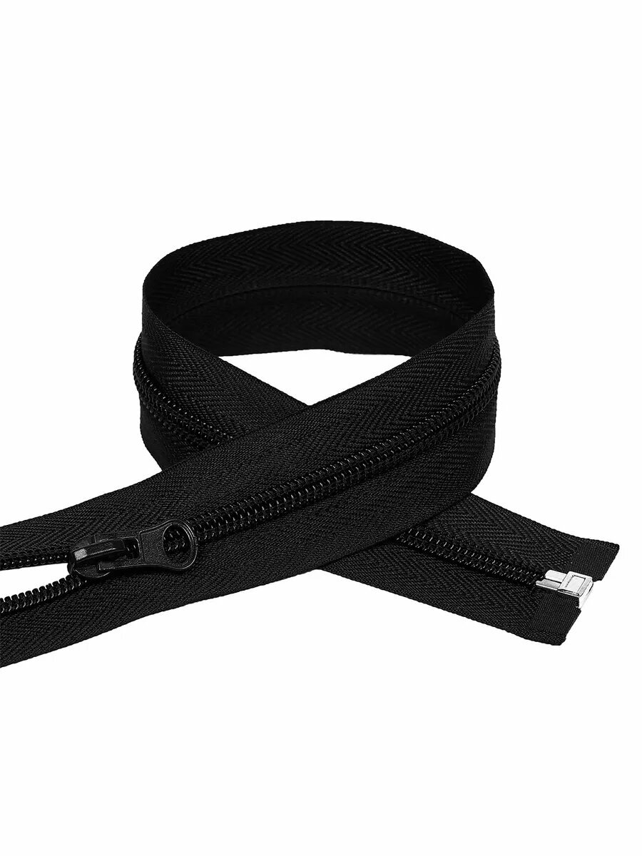 Молния Mzip пласт. спираль №5-N 90см цв. F322 черный уп.50шт