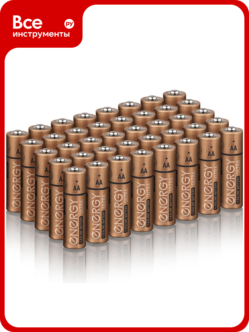 Батарейка алкалиновая ENERGY Ultra LR6 (AA) – щелочной тип, пальчиковый размер, работает в температурном диапазоне