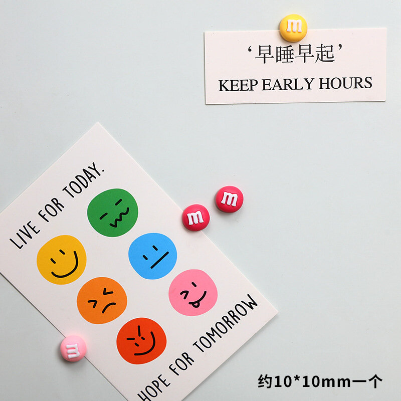 Декор для кухни дома, персонализированные креативные магниты M&M для холодильника, фото-стикеры, ручные магнитные стикеры