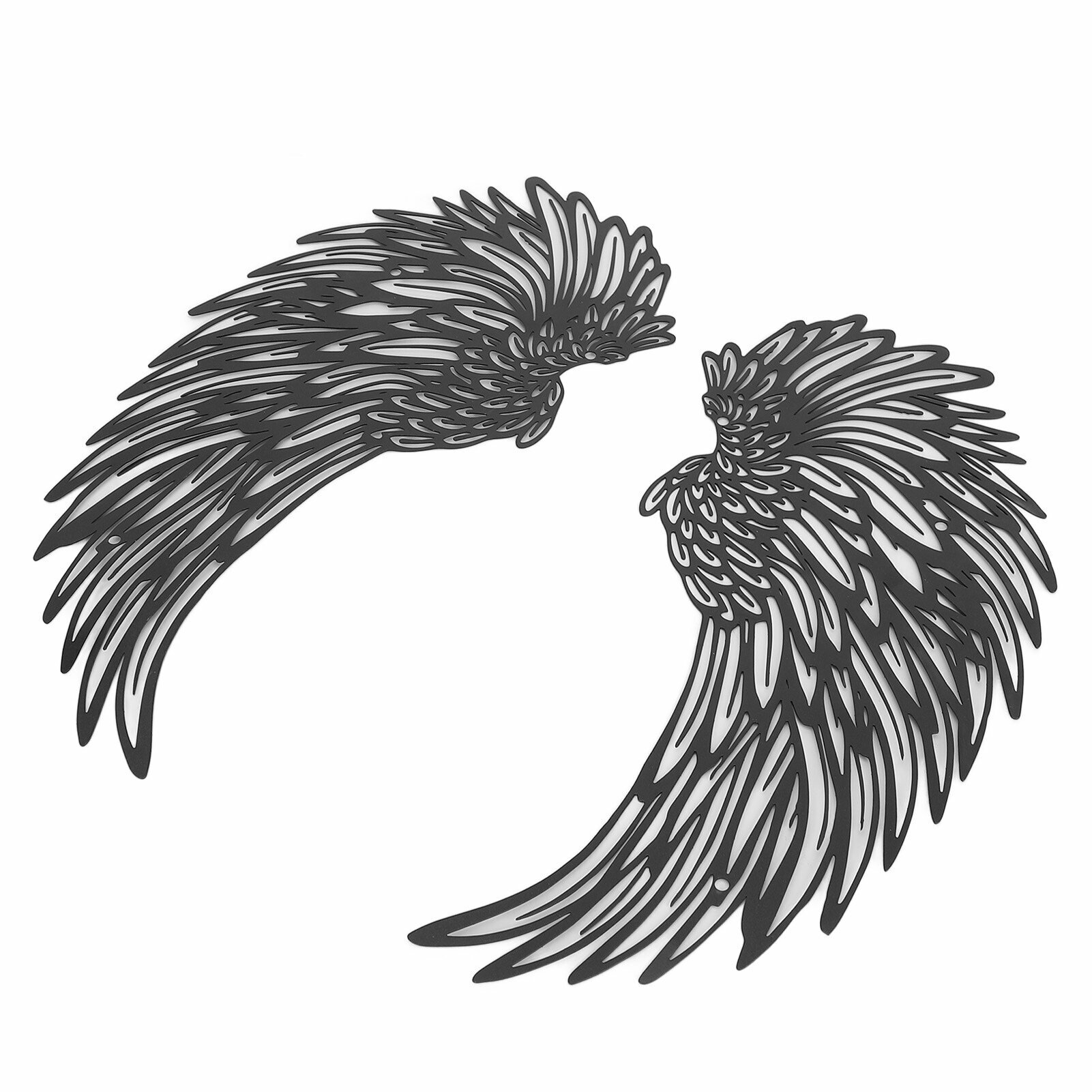 Металлические крылья ангела, Настенный декор с подсветкой, двусторонний теплый свет, матовые крылья ангела, настенные скульптуры, декор для офиса