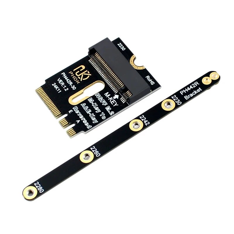 KOQZM Адаптер M.2 WIFI A/E To M Key PCIE 4.0 для NVMe SSD