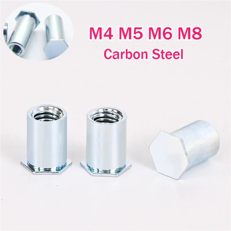 Самозажимные гайки из углеродистой стали M4 M5 M6 M8 M6-10pcs, 25mm