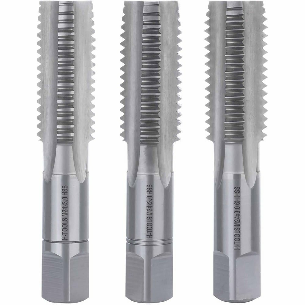 Набор метчиков из 3-х шт. H-Tools М24 шаг 3.0мм DIN352 HSS-G 230240HT