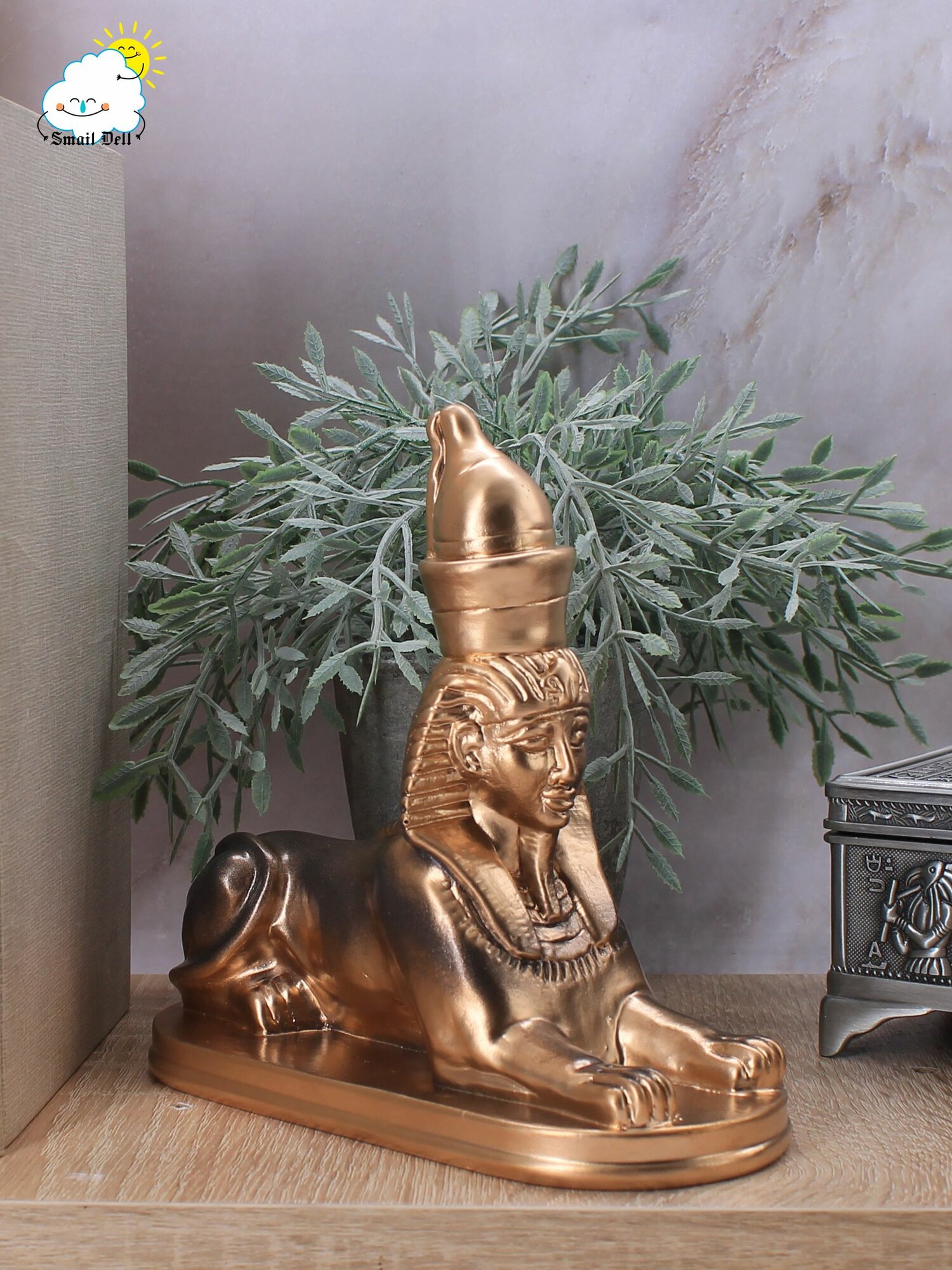 Статуэтка Сфинкс большой , гипс . 15 см , цвет бронза