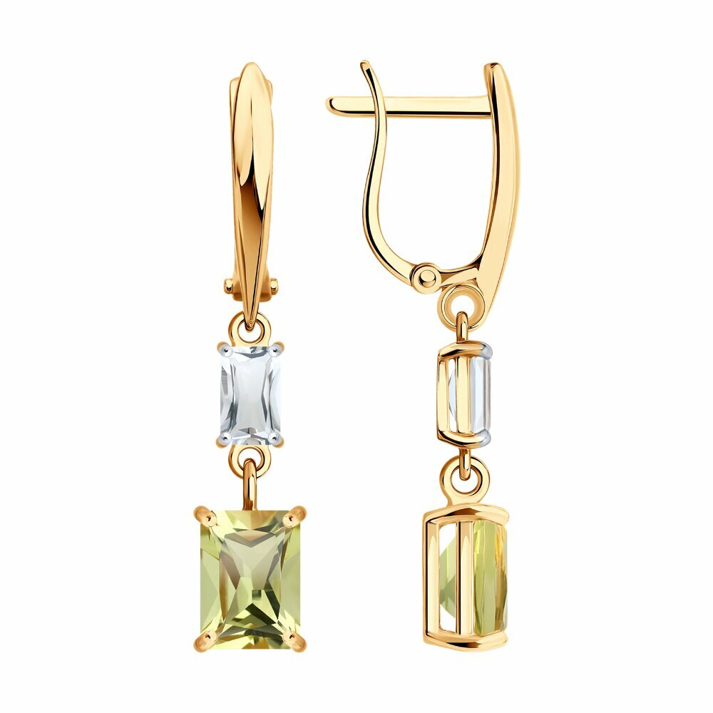 Серьги, красное золото, 585 проба