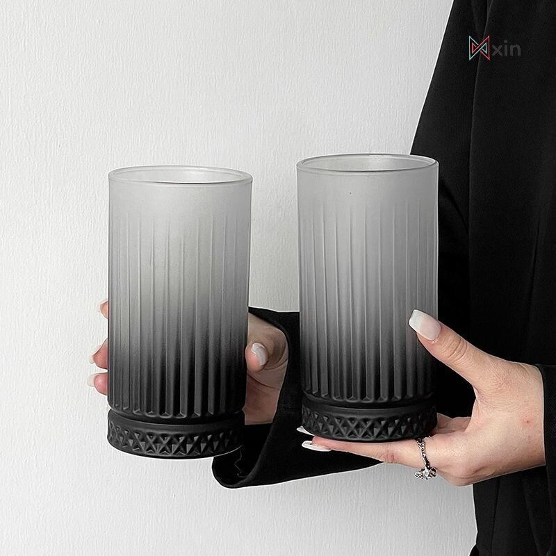 Градиентный черный стакан (матовый, высокий, 2 шт. в упаковке)