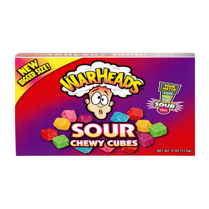 Warheads Chewy Cubes 6 flavors кислые конфеты 113 гр