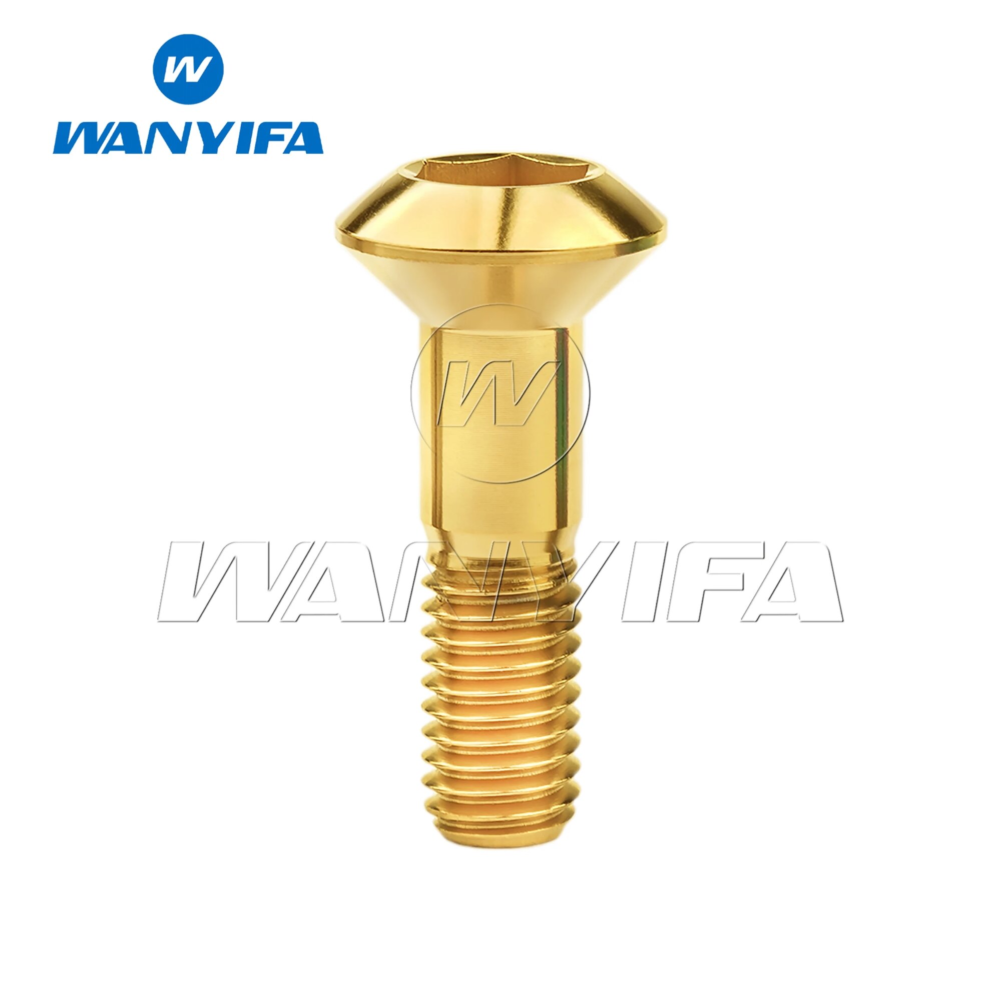 Титановый болт Wanyifa M8x33 мм, Gold, 6шт
